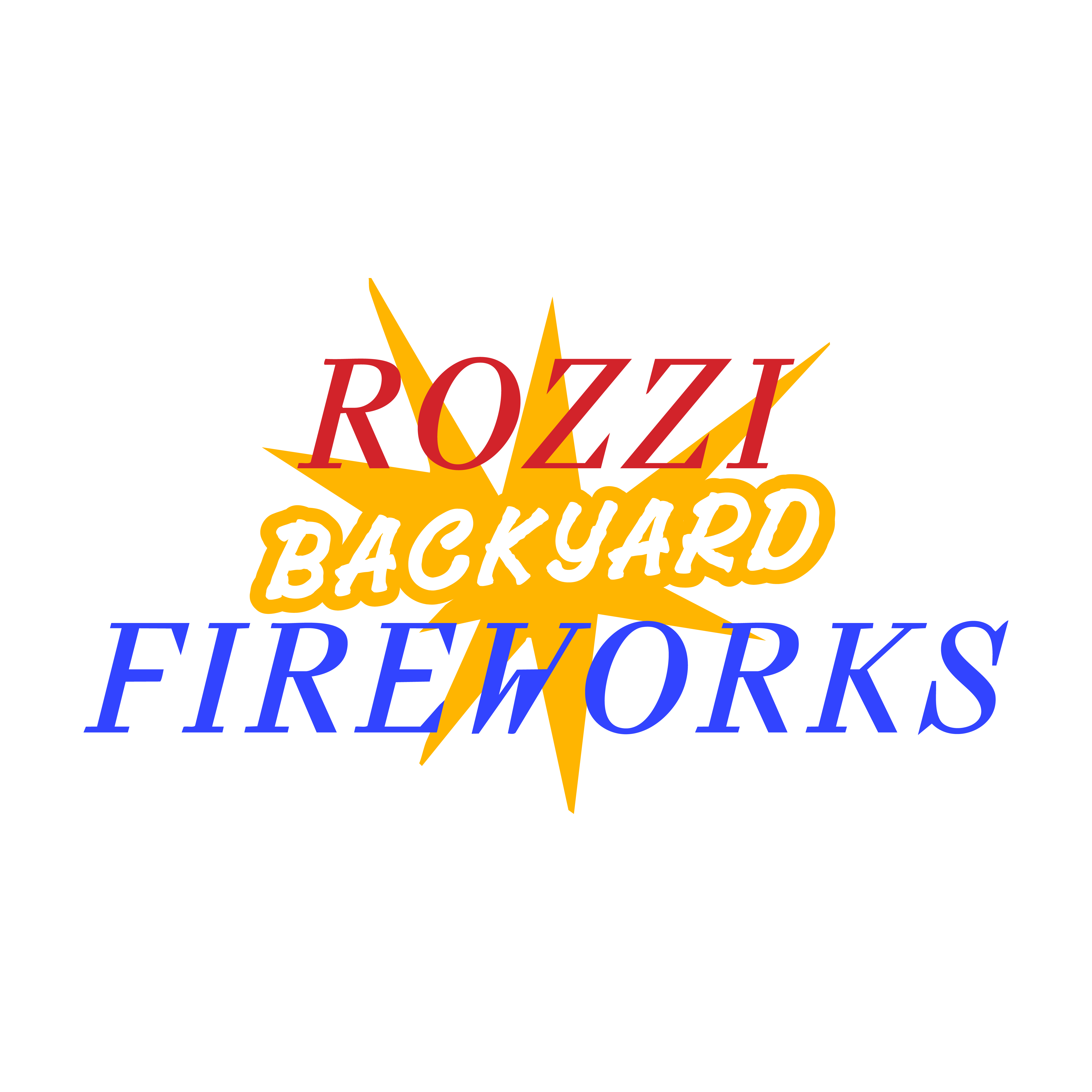 Backyard_Rozzi_Logos_Outline offset yellow spark white | Rozzi Fireworks